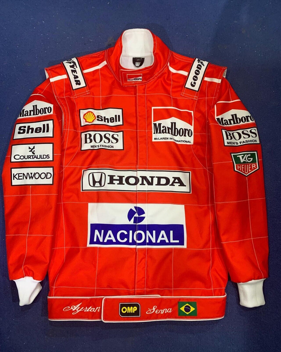AYRTON SENNA GO KART CORDURA BOMBER JACKET WITH DIGITAL SUBLIMATION PR ...